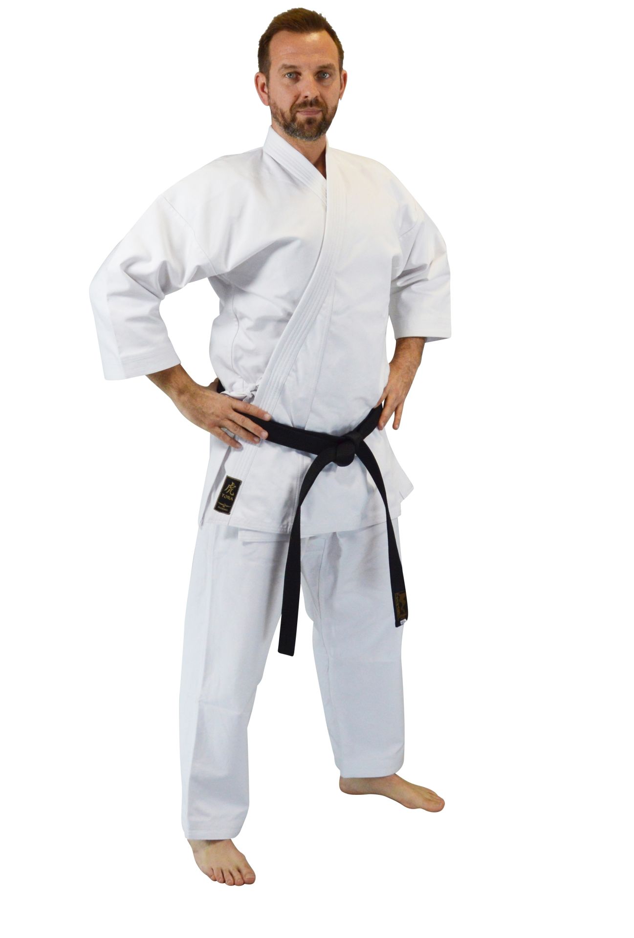 TORA Karate Gi, 14oz white Canvas 160